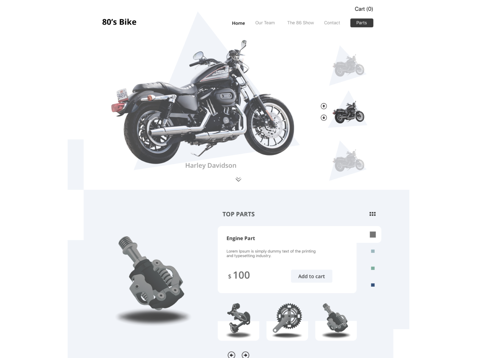 80'S Bike Website | UX design by Barsan Patel on Dribbble
