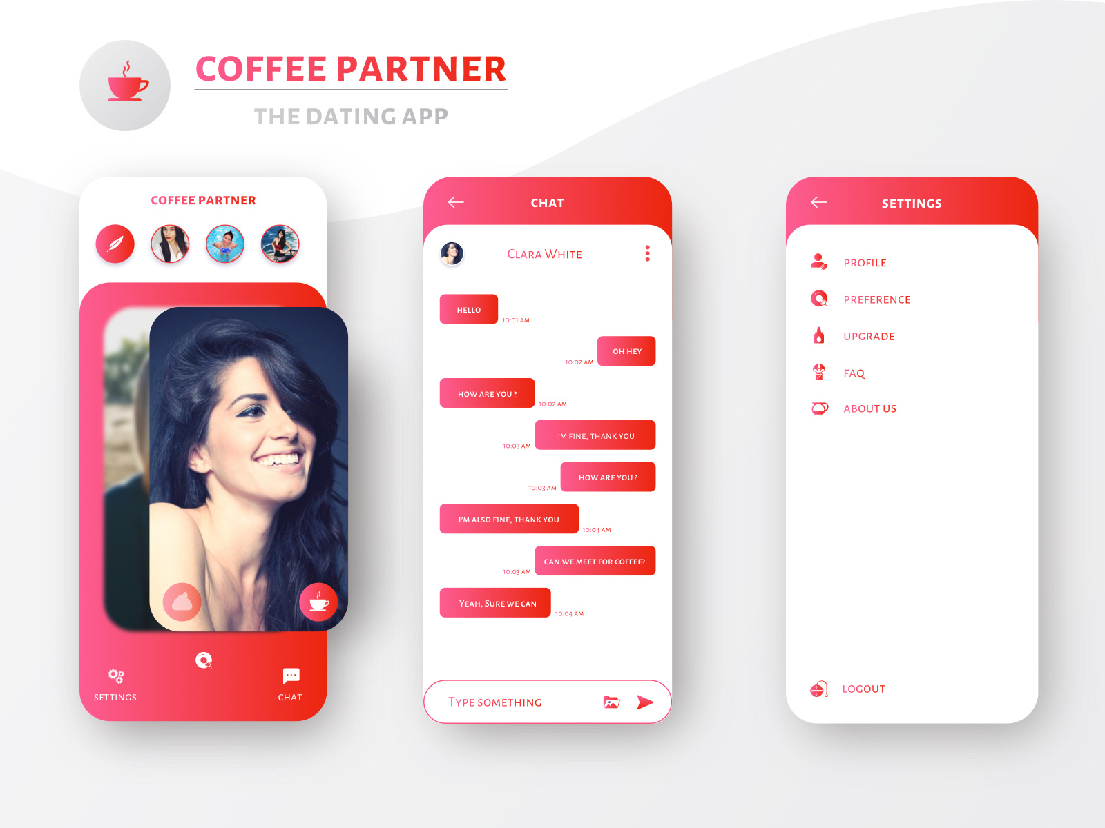 Coffee Partner (The Dating App) Design by Barsan Patel on Dribbble