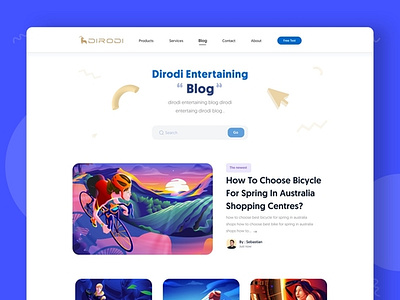 Blog web Ui Ux design by Roohi Koohi for Design Squad on Dribbble
