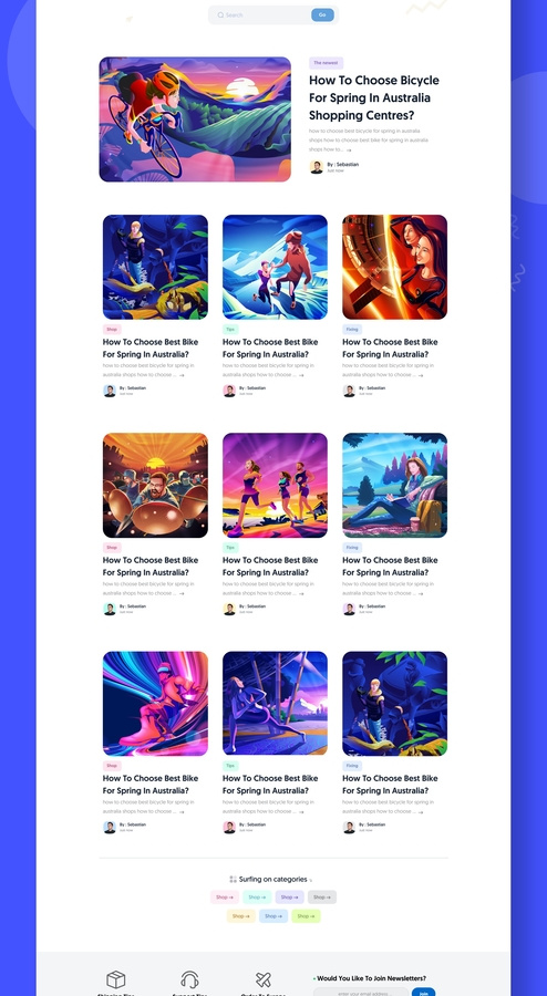 Blog web Ui Ux design by Roohi Koohi for Design Squad on Dribbble