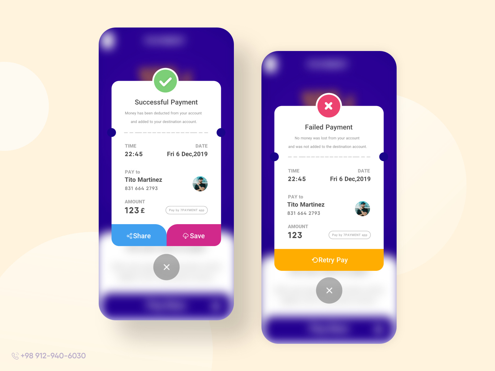 Transaction receipt by Roohi Koohi on Dribbble