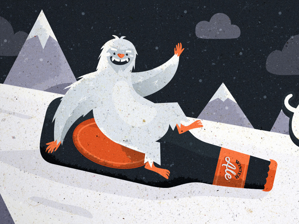 Winter cheers! by Nora Rusneac on Dribbble