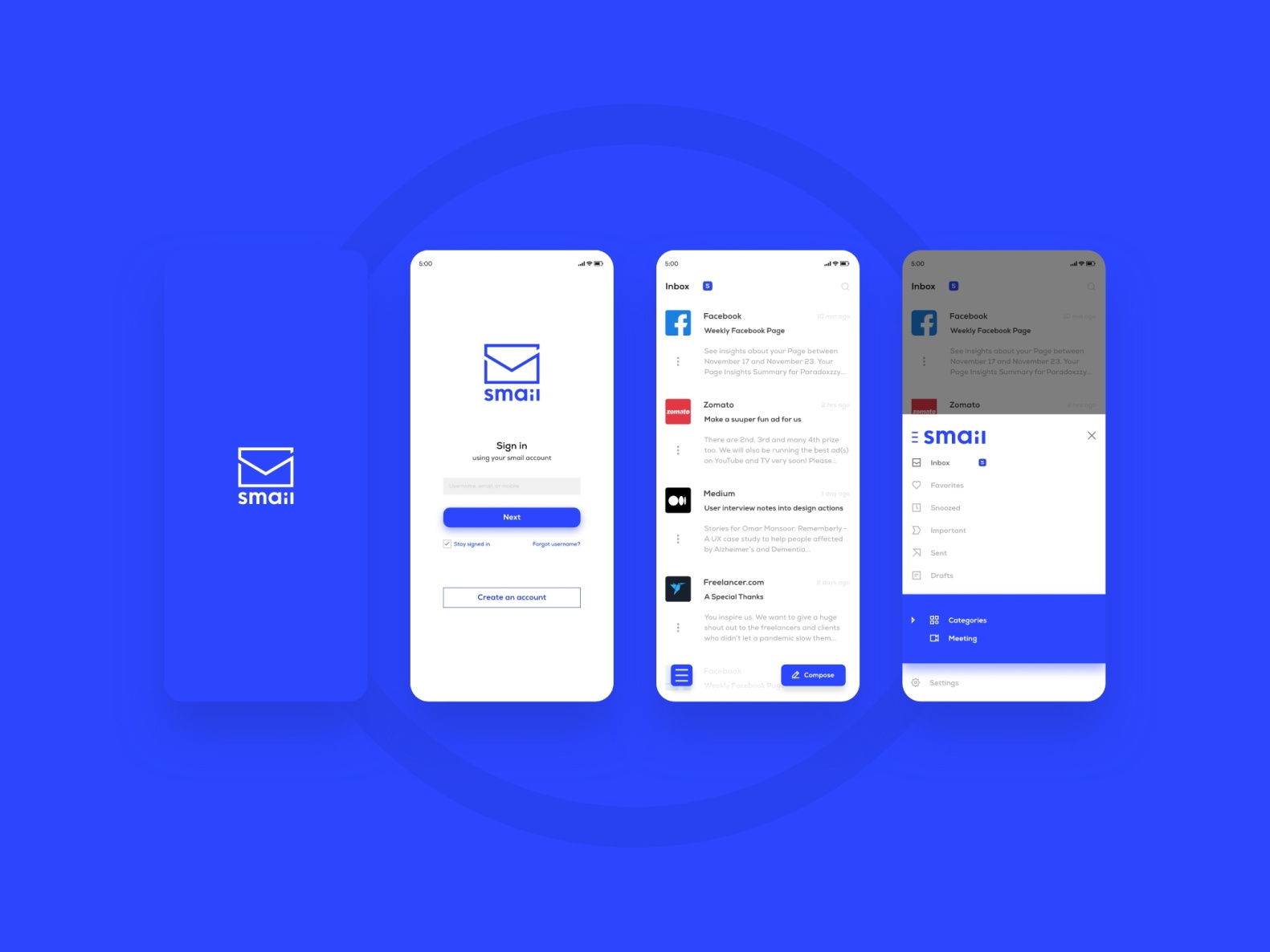 Smail - Mail App by Omar Mansoor on Dribbble