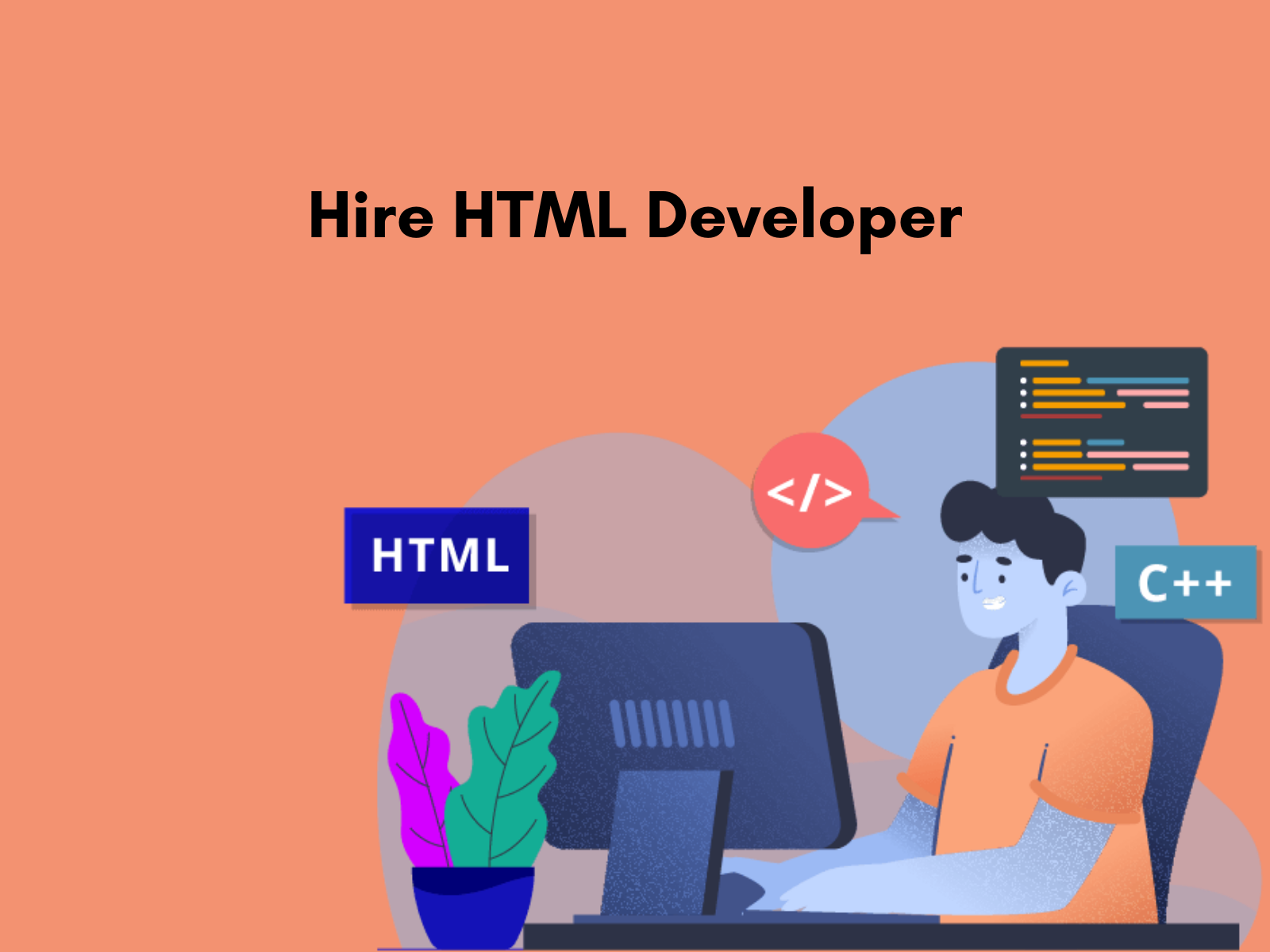 Hire HTML Developer by HourlyDeveloper.io on Dribbble