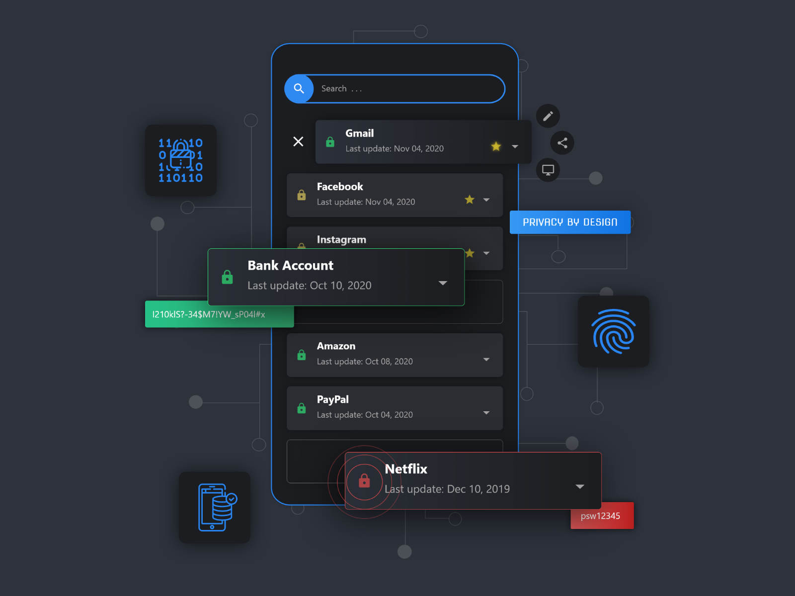 Keypify app - UI illustration by Angelo Faella on Dribbble