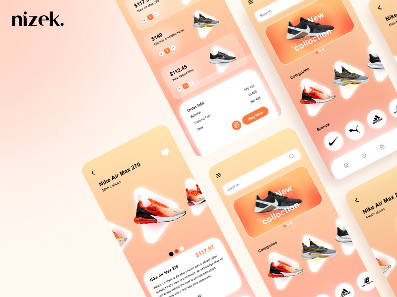 Shoe store app by Nizek on Dribbble
