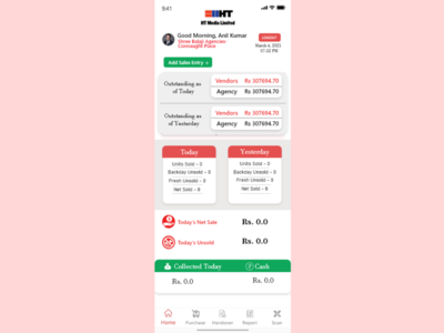 DMS app homepage by Sapna Pathak on Dribbble