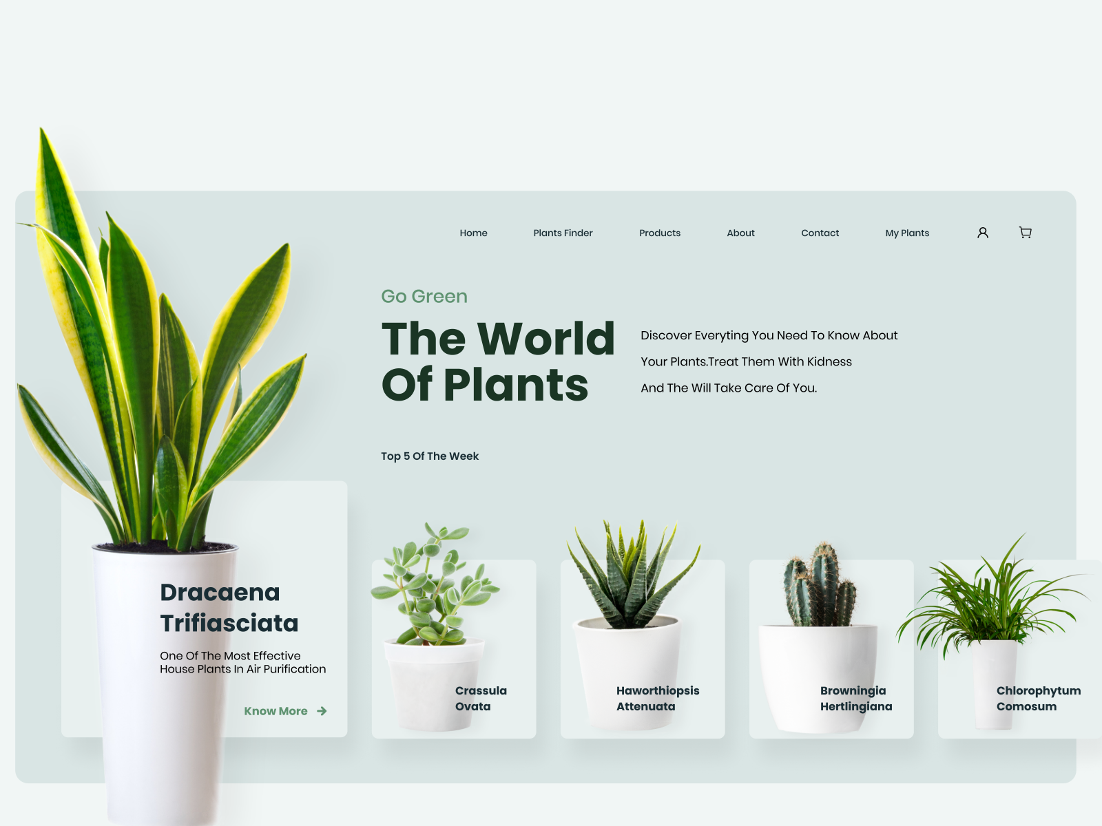Plants UI Landing Page by Abdelaziz Mostafa on Dribbble