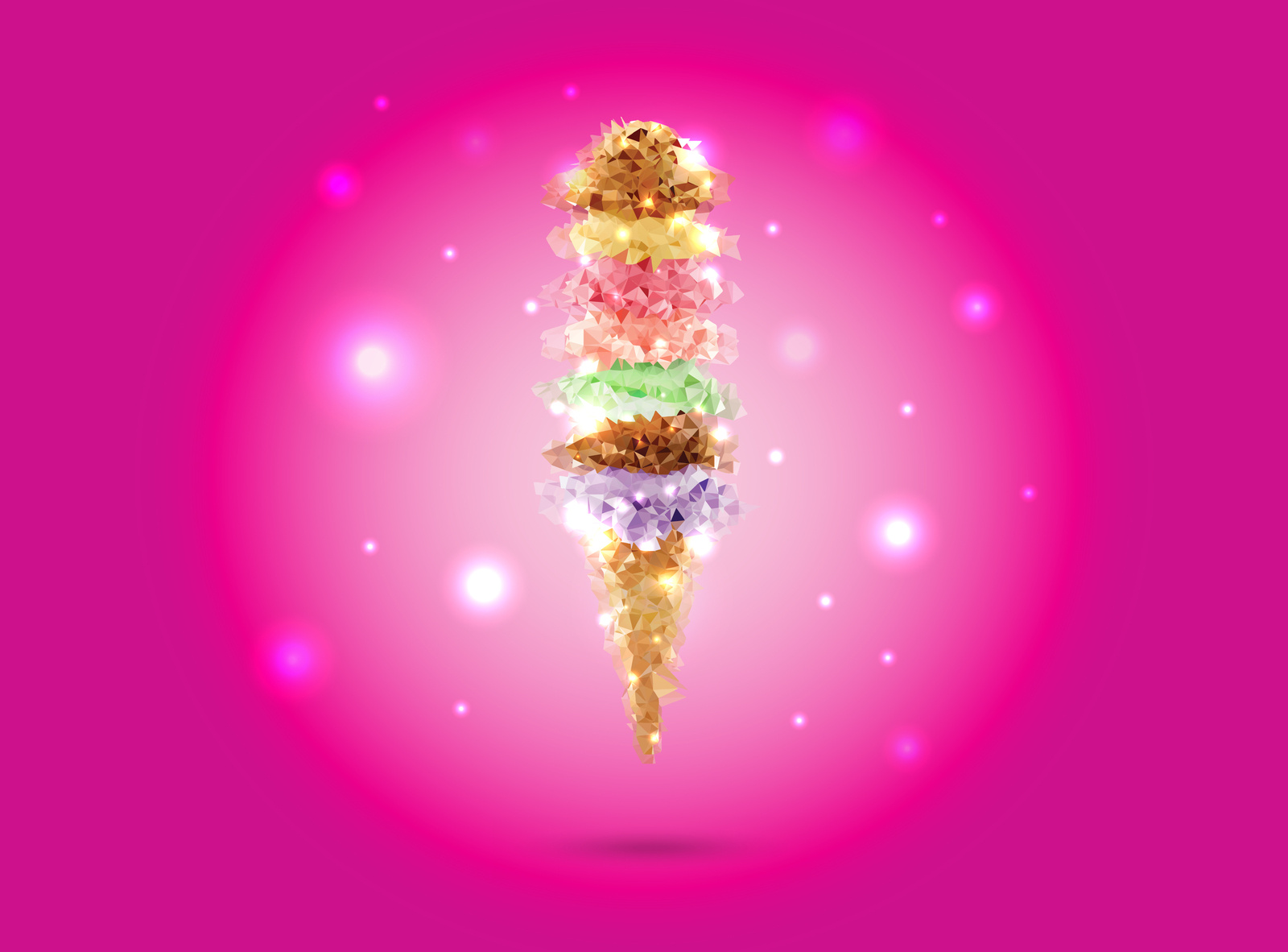 Pink Ice-cream by Anna Bycroft on Dribbble