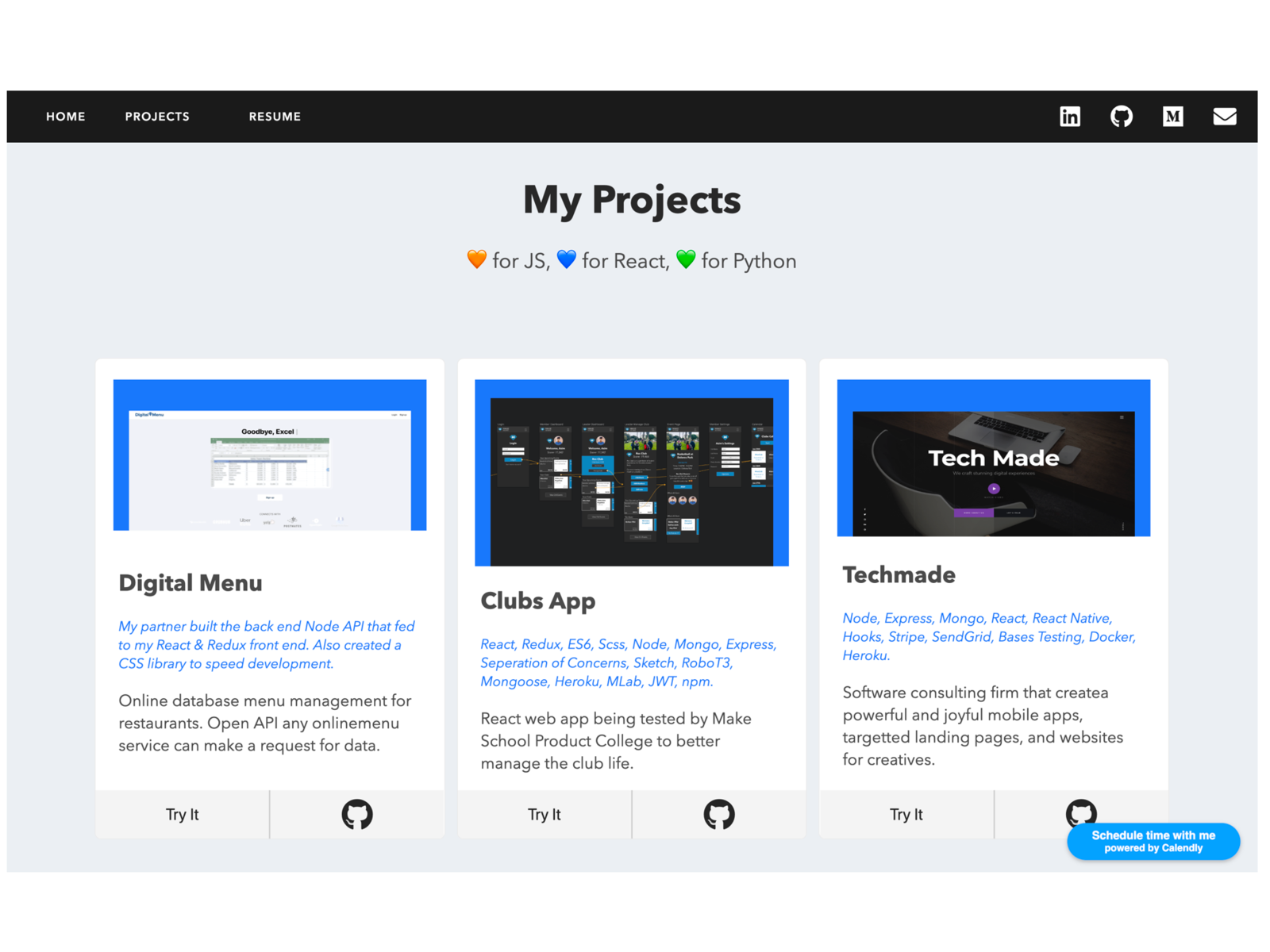 Personal Website Projects Page Redesigned by Asim Zaidi on Dribbble