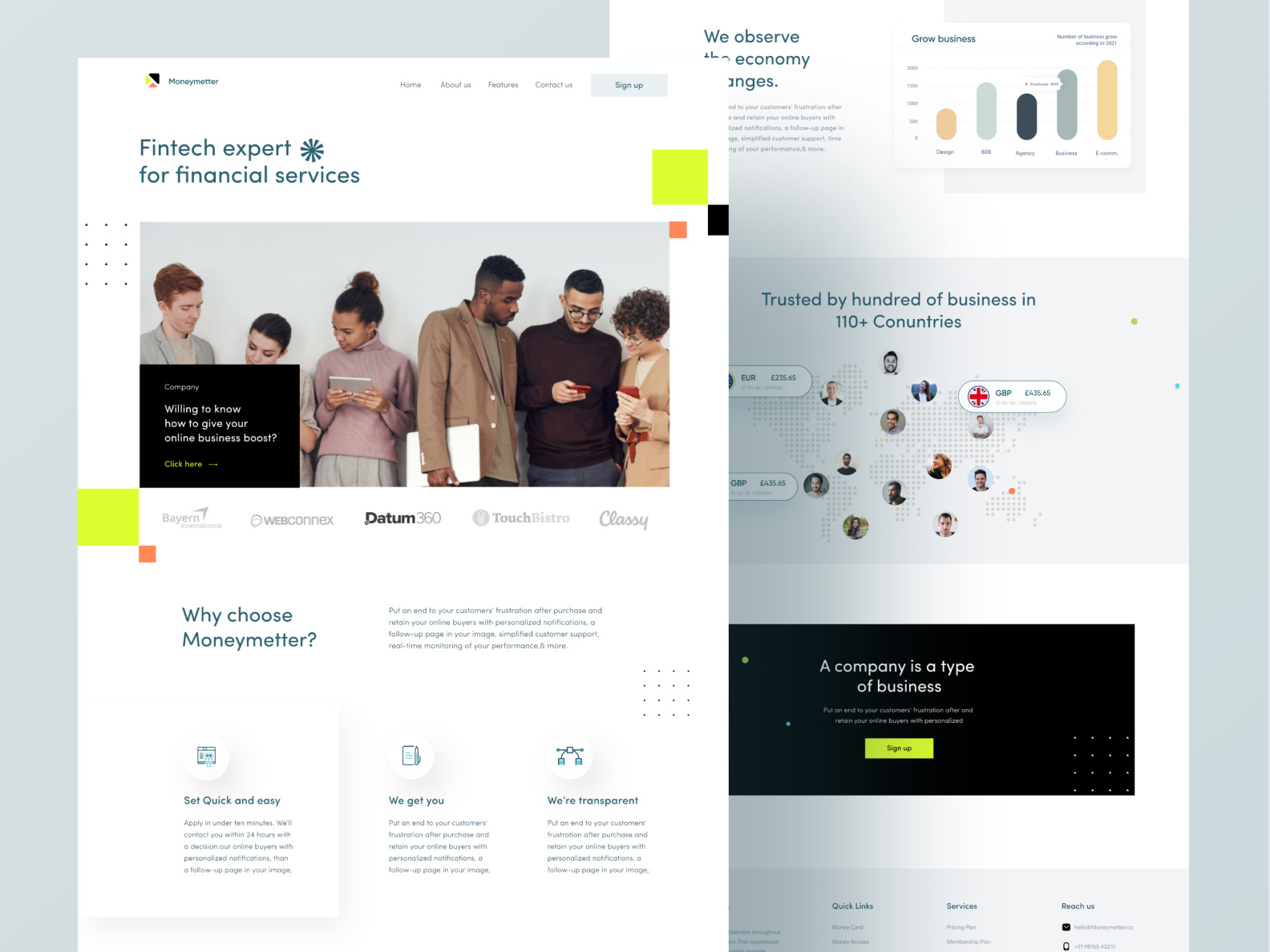 Fintech Landing page UI/UX Design by Shibbir Shabab on Dribbble