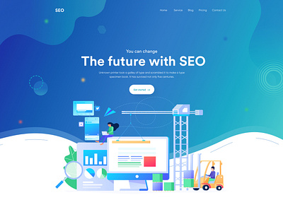 SEO Landing Page Design by Shibbir for Readyui on Dribbble