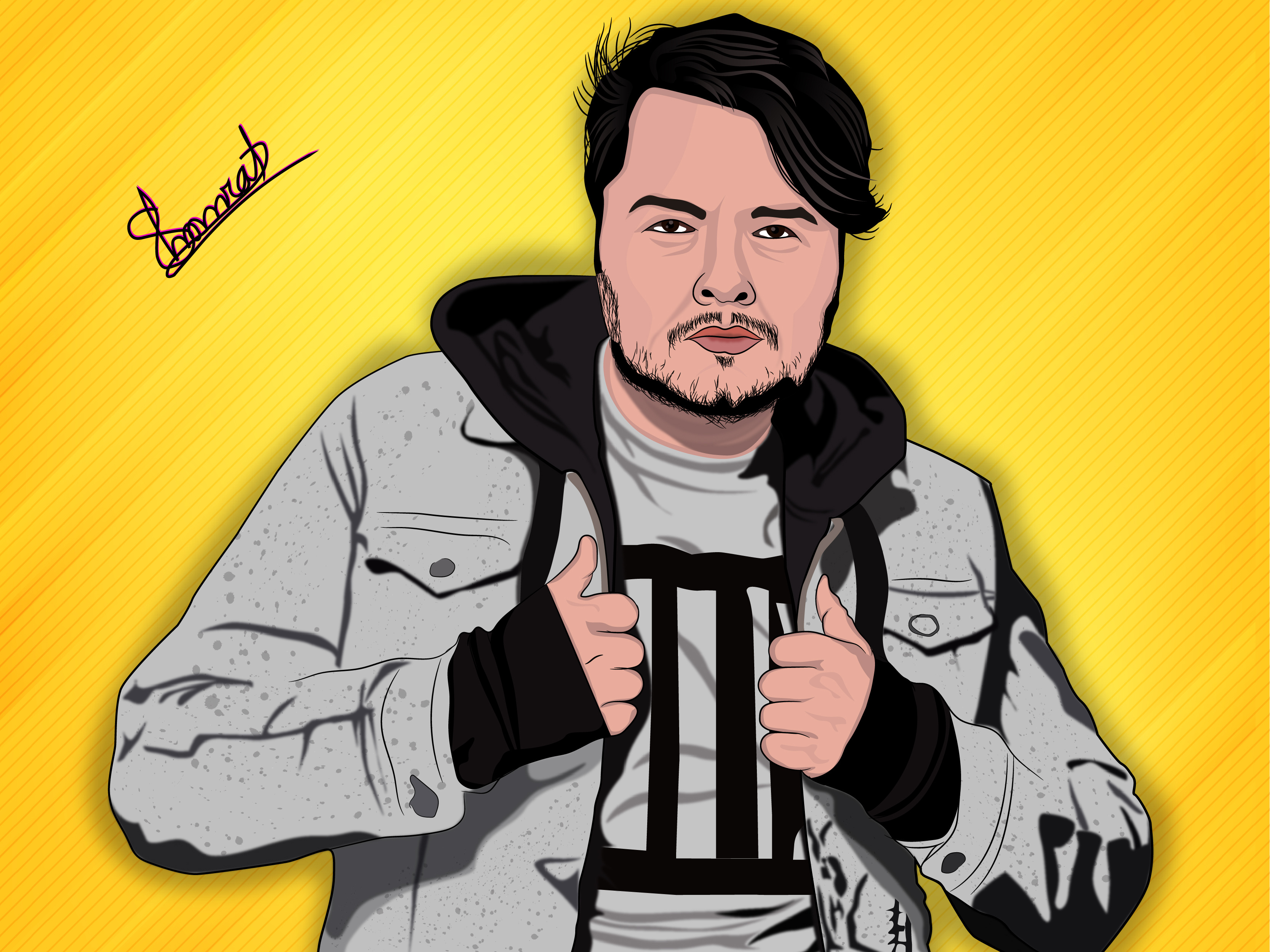 Man Portrait Vector by Akbar Shomrat on Dribbble