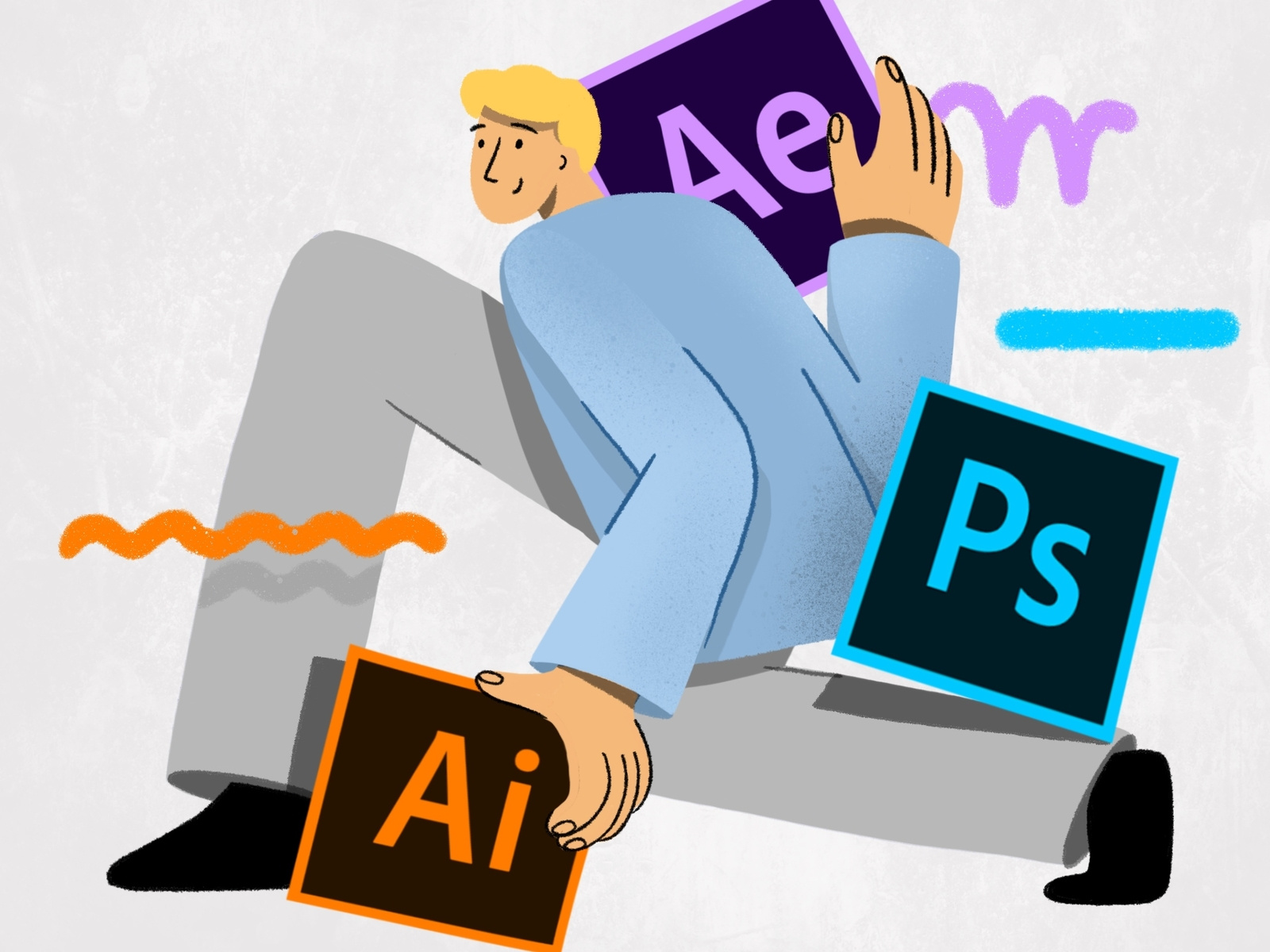 Creative Cloud illustration by DarkCube Studio on Dribbble