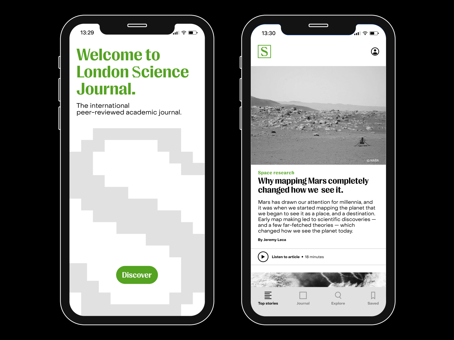 London Science Journal – UI exploration by Diana Maria on Dribbble