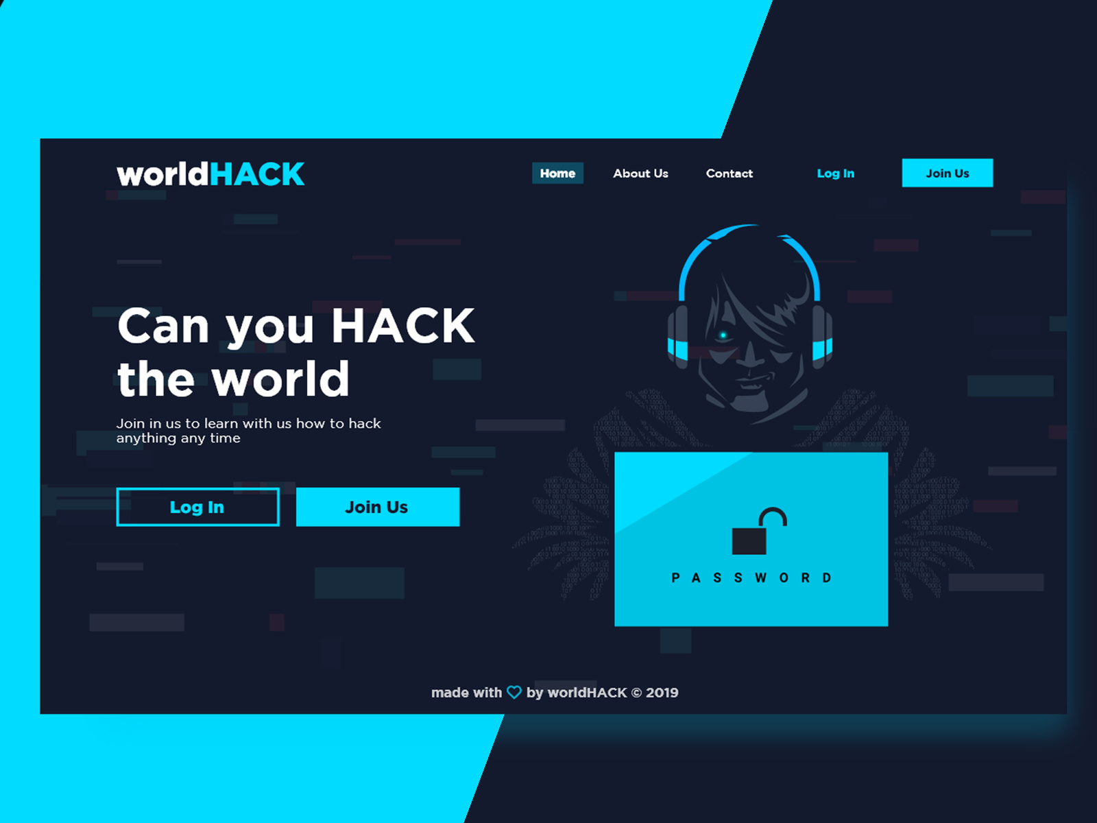 Hack conpetition landing Page by Crackedesign. on Dribbble