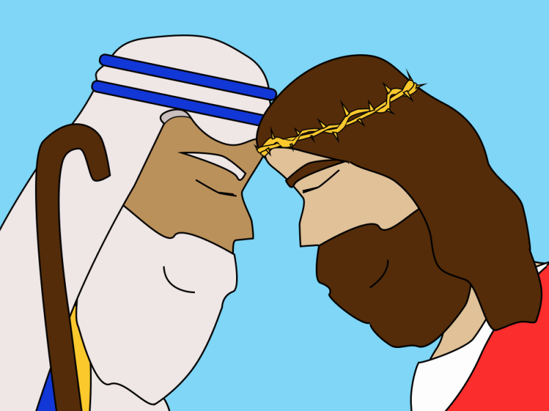 Moses and Jesus, Happy Easter! by Klavdiya Gavrilova on Dribbble