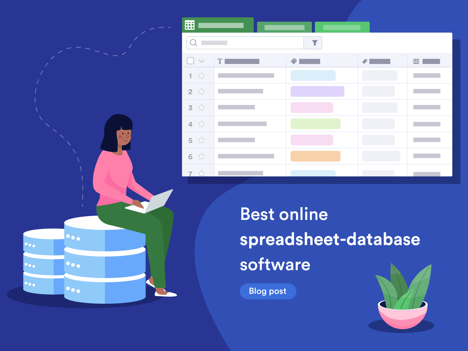 Online spreadsheet-database software by Eda Ozturk on Dribbble