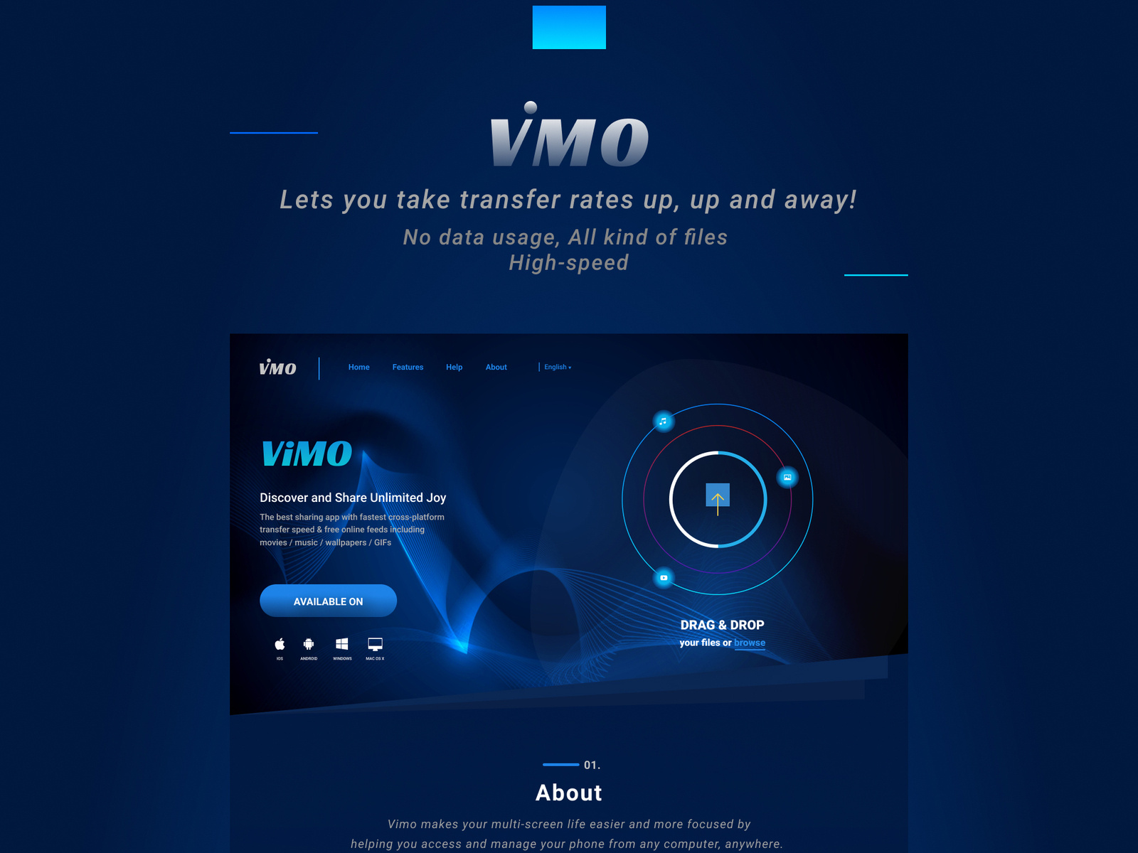 Vimo Transfer & Share App by Mahmoud Wahid🤘 on Dribbble