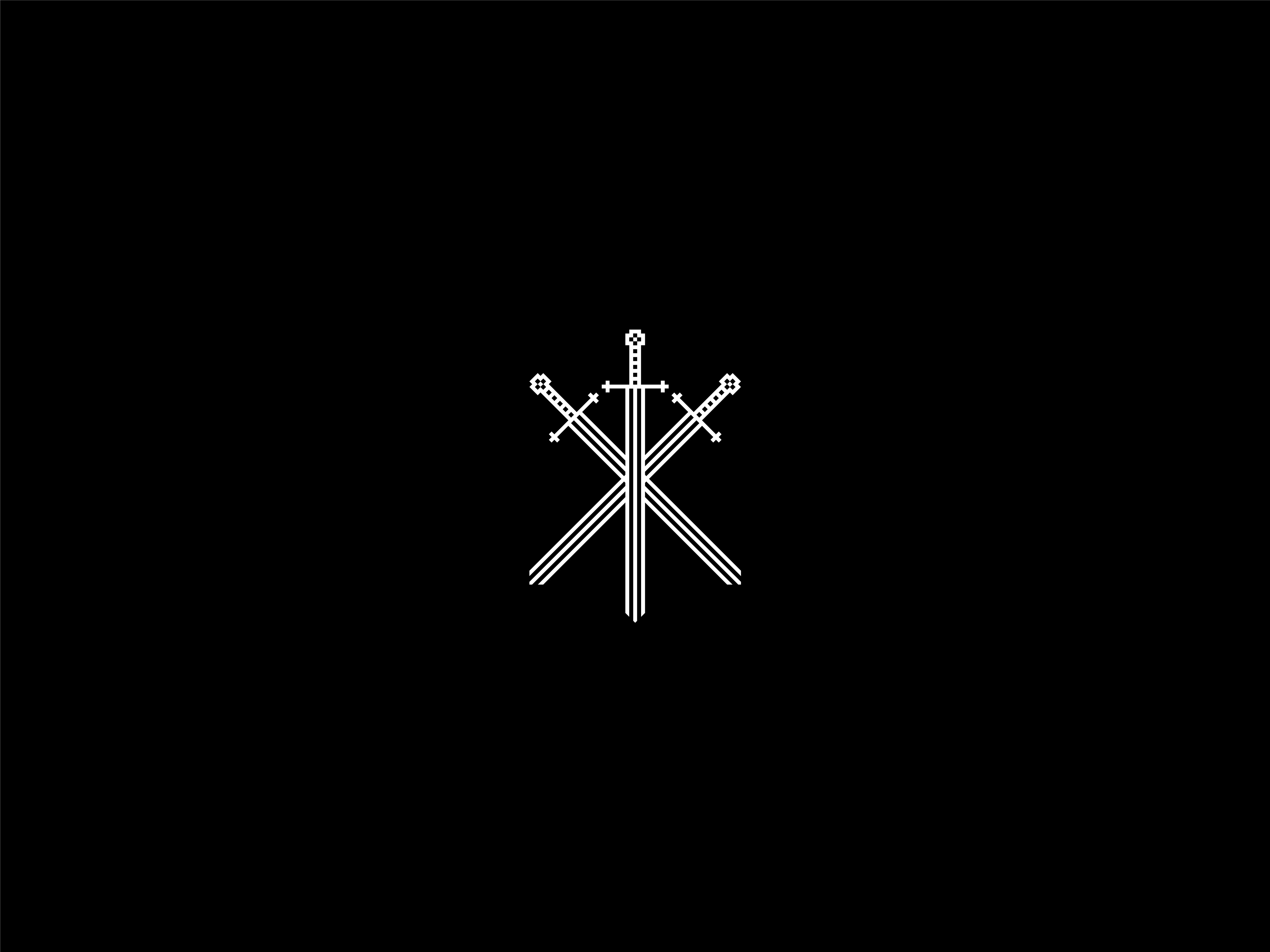 Swords Logo by Adam Vizi on Dribbble