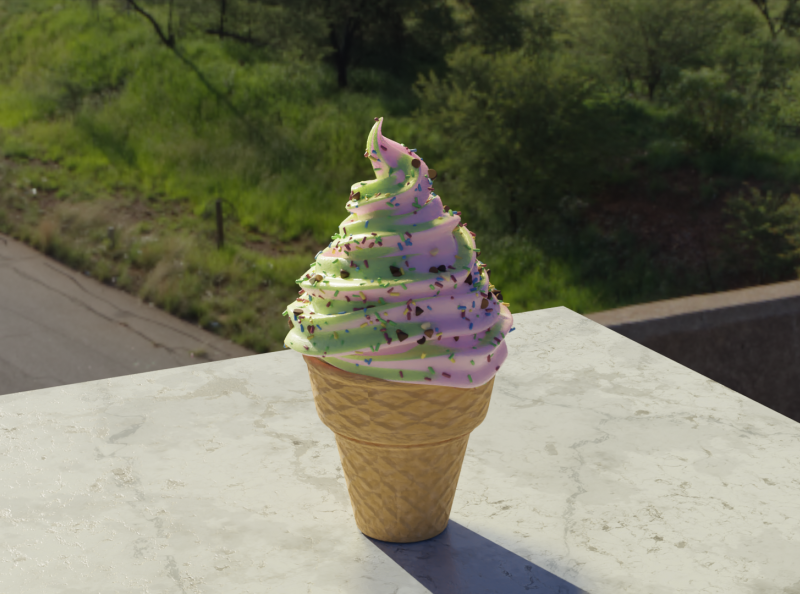 Ice Cream (Rendered in Cycles) by Barbara Nguyen on Dribbble