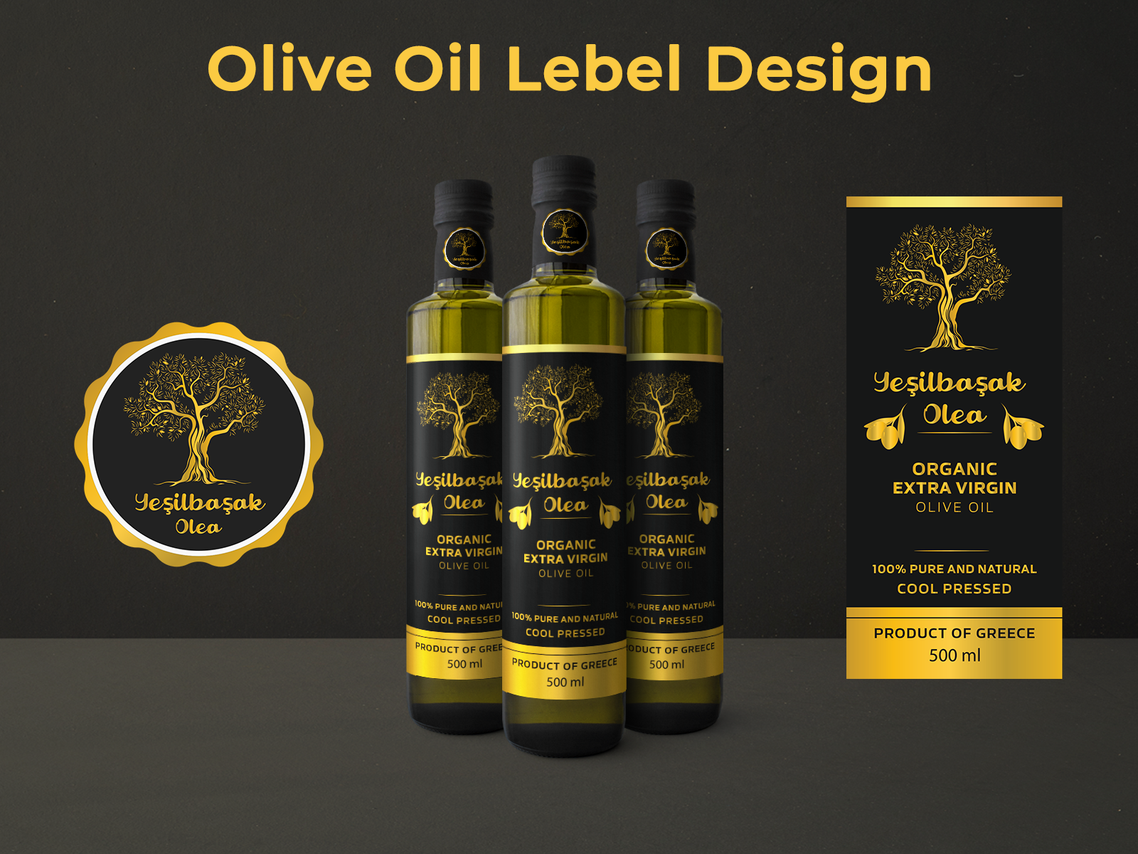 Olive Oil Lebel and Neck Cap Design by Dhiritiman Sarker on Dribbble