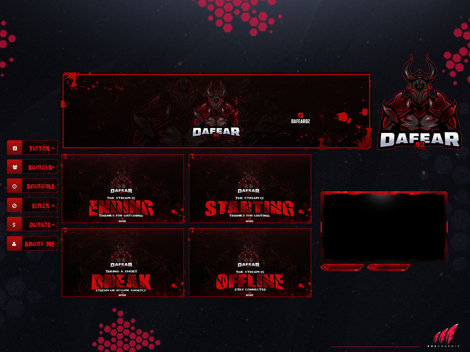 Full Twitch Overlay for a DEMON KING! by PhsGraphix on Dribbble