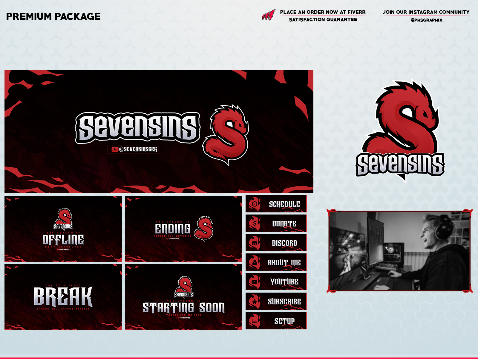 *SNAKE IN A FULL TWITCH OVERLAY PACKAGE! by PhsGraphix on Dribbble