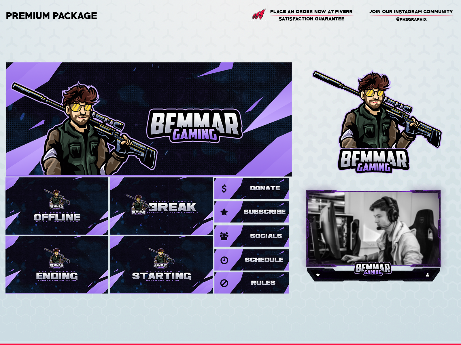 SNIPER in a full twitch overlay package! by PhsGraphix on Dribbble