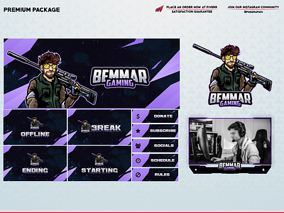 SNIPER in a full twitch overlay package! by PhsGraphix on Dribbble