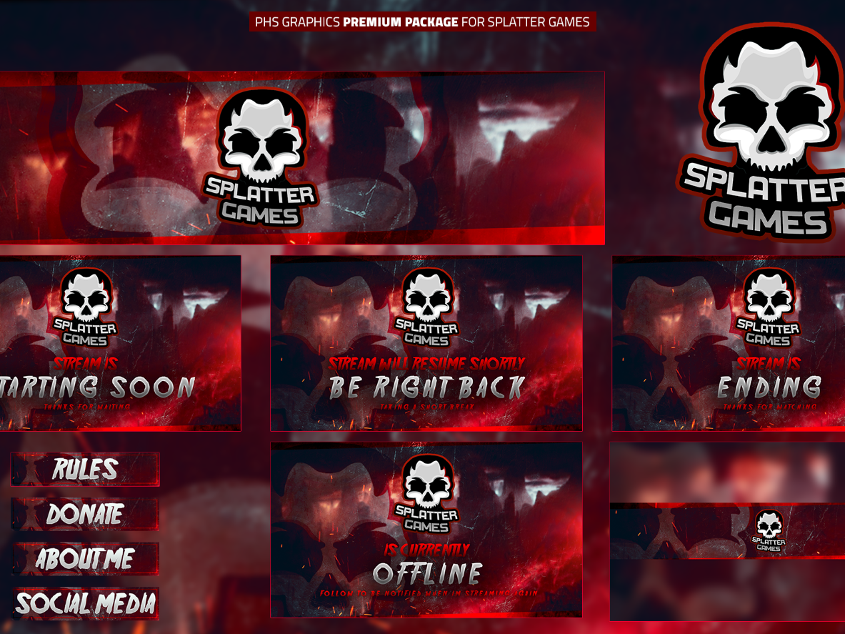 Full Twitch Package + Youtube Banner by PhsGraphix on Dribbble