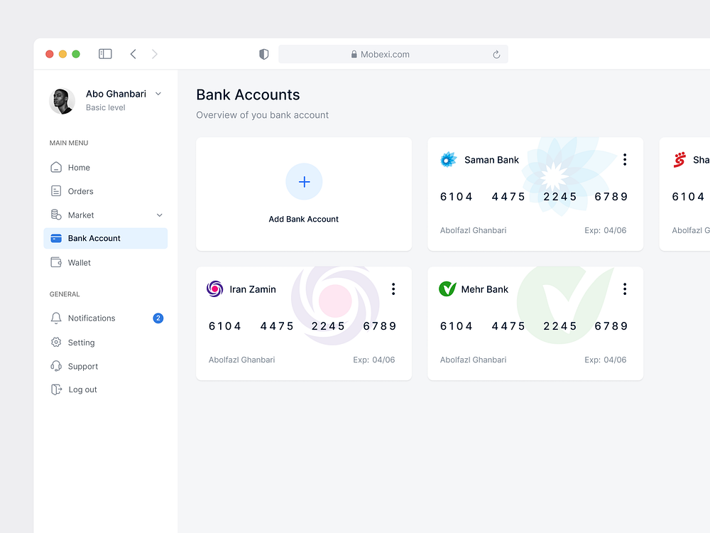 Bank Accounts by Abo on Dribbble