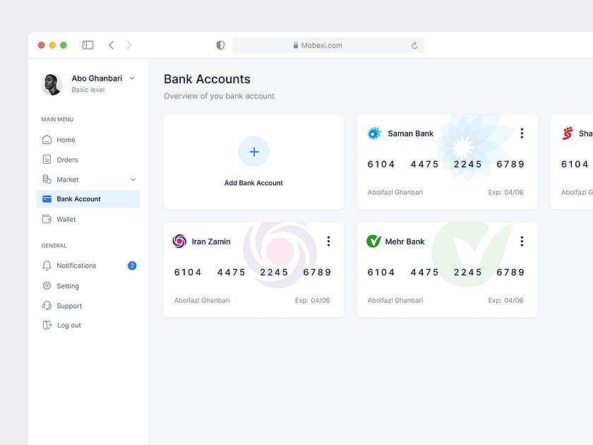Bank Accounts by Abo on Dribbble