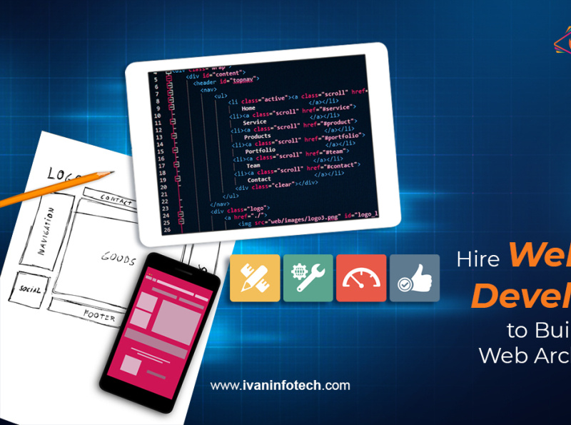 Hire Web App Developers to Build Robust Web Architecture by Ivan Infotech on Dribbble