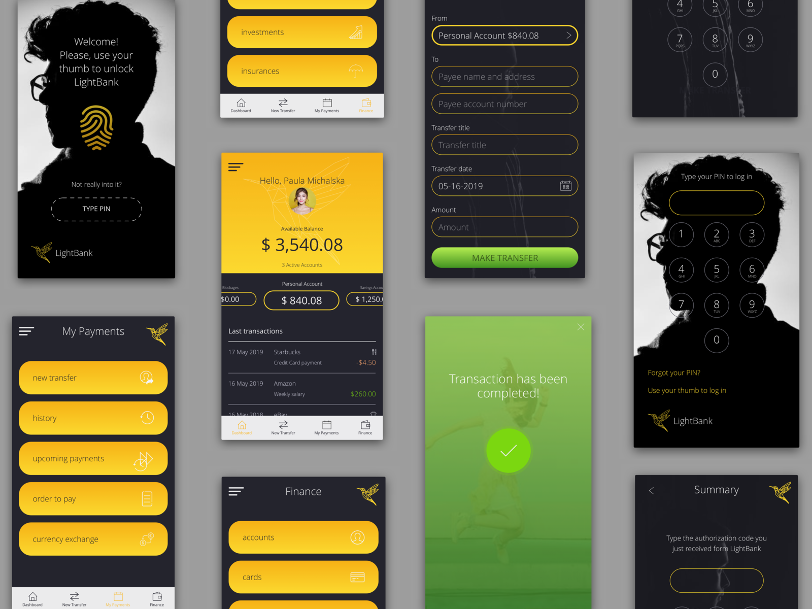 LightBank Mobile App by Paula Michalska on Dribbble