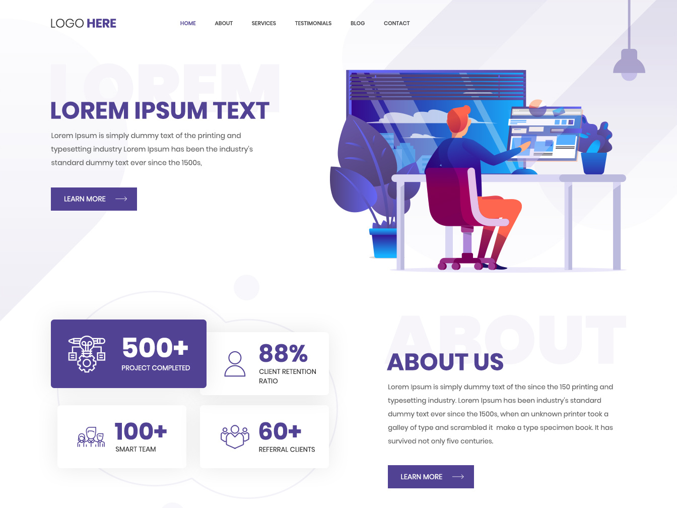 Landing Page Banner by Pankaj Chandel on Dribbble