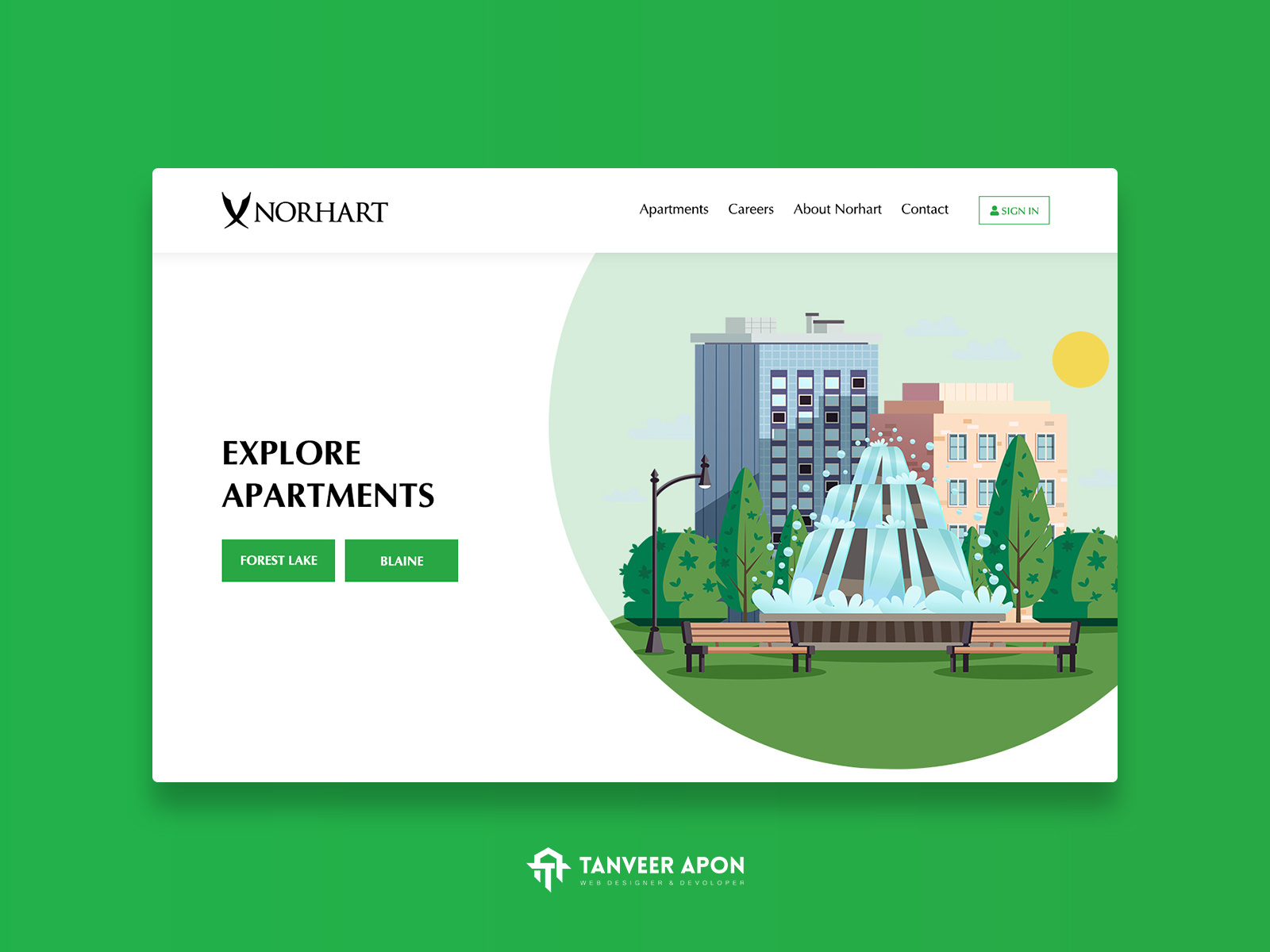 Construction & Apartment Rent Company Website Design by Tanveer Apon on ...