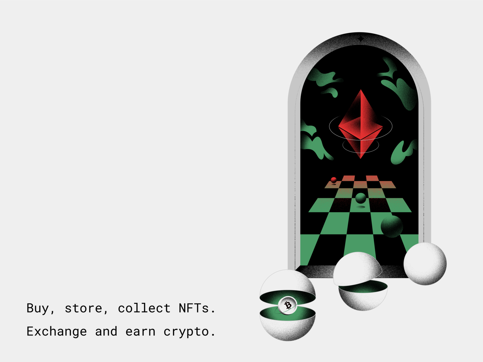 DApps: illustration set by Kira Temirshina for heartbeat on Dribbble