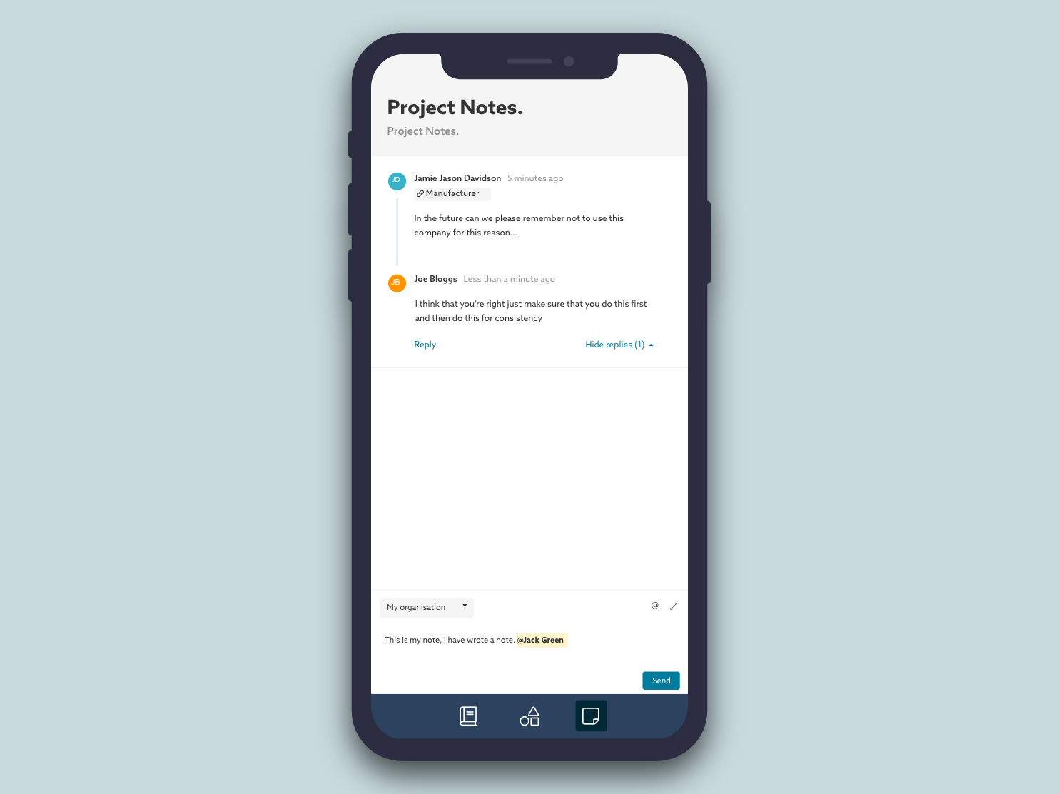 Project Notes App UI by Jack Green on Dribbble