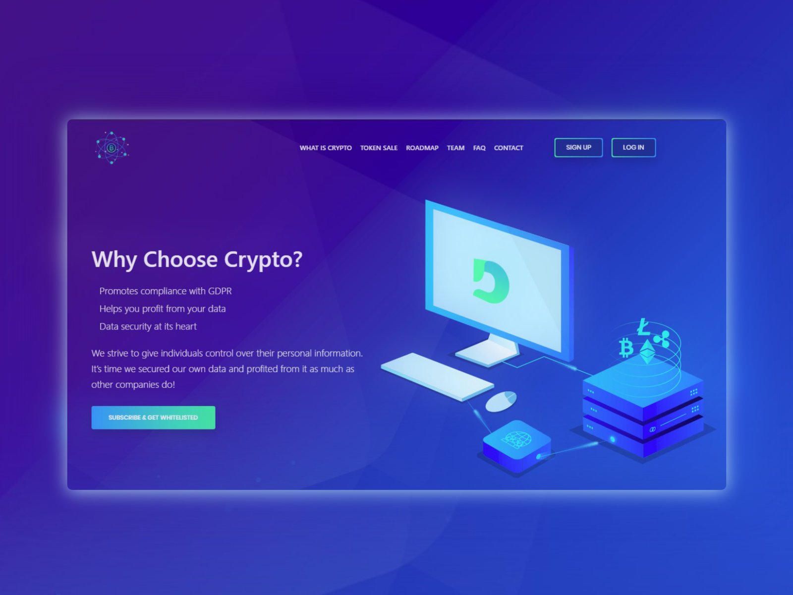 Token sale landing page by Toan Nguyen on Dribbble