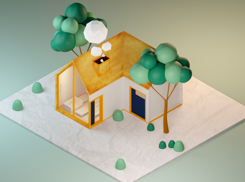 Isometric House by Sajeev G Nair on Dribbble