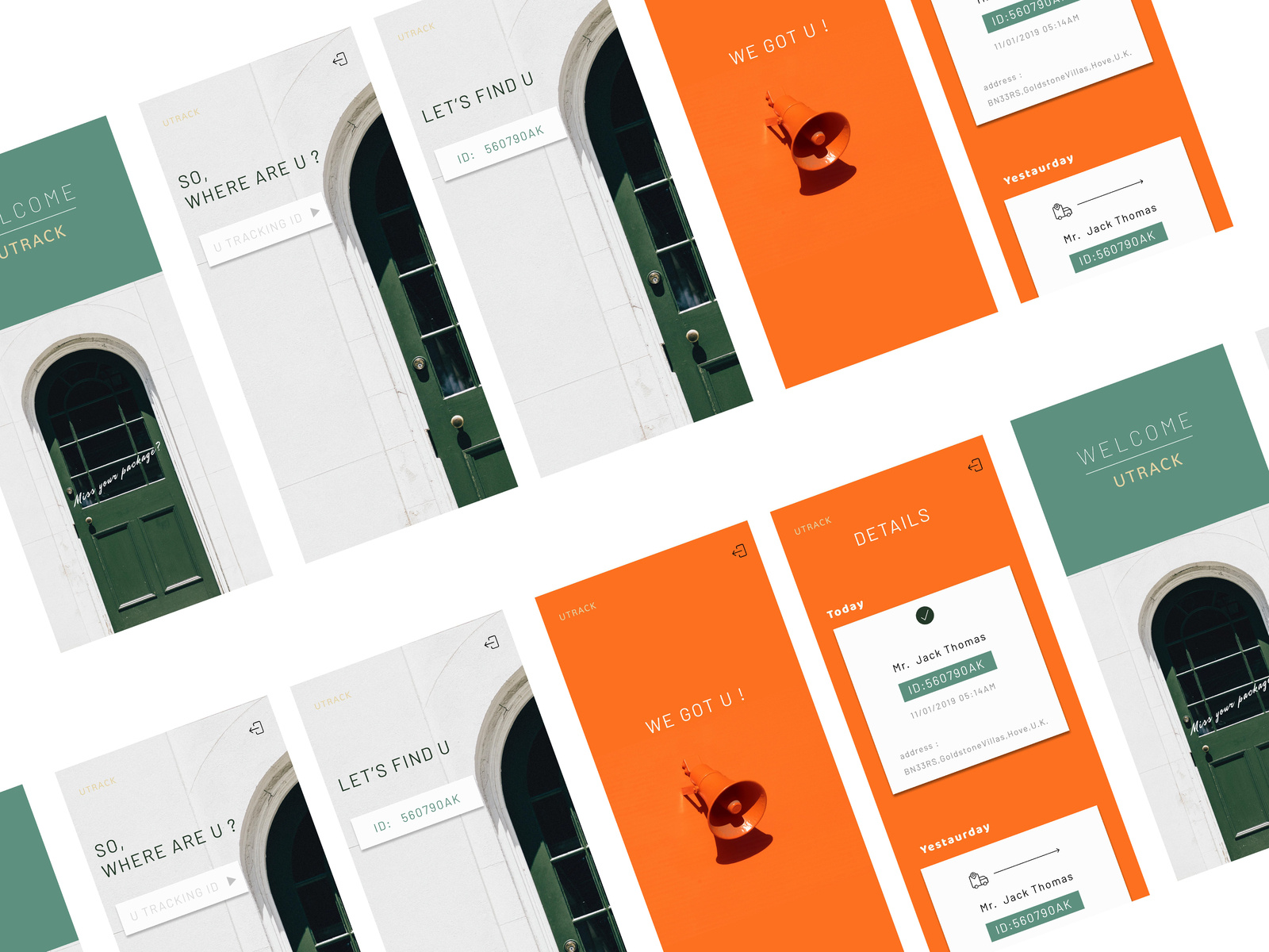 UTRACK shipping app by Raven Chang on Dribbble