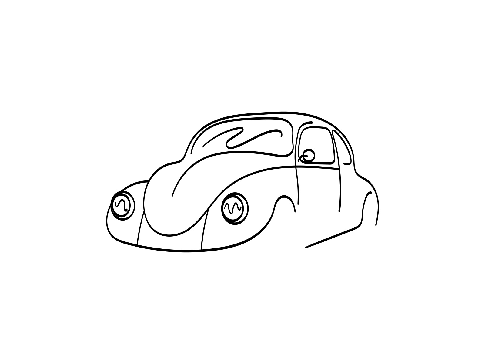 VW Beetle Lineart Logo Illustration by Murat Bo on Dribbble