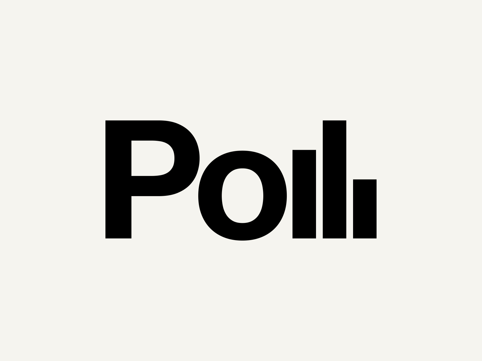 Poll Wordmark Letter Mark Logo Design by Murat Bo on Dribbble