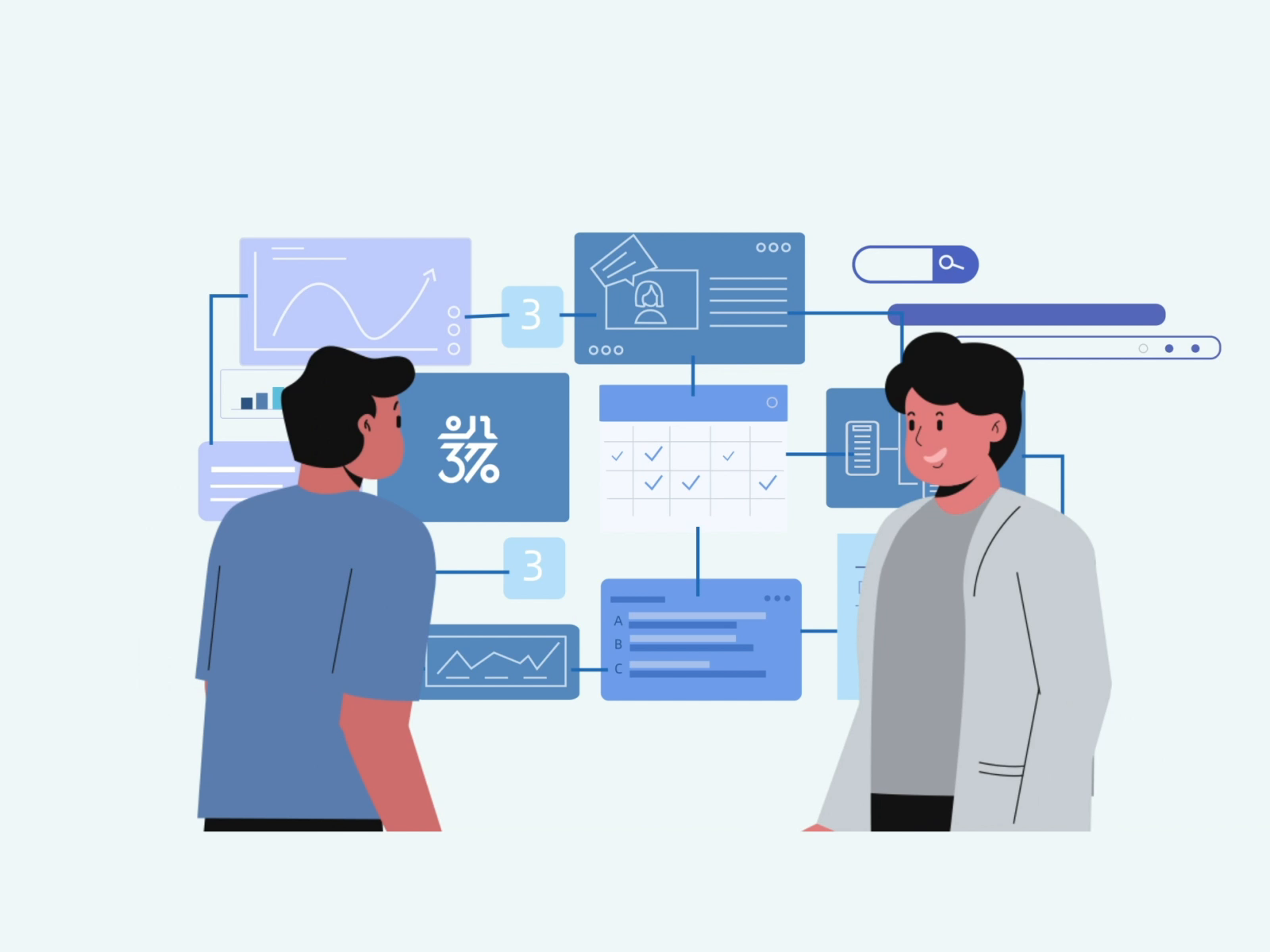 comprehensive information network by Ziyang for UIGREAT Studio on Dribbble