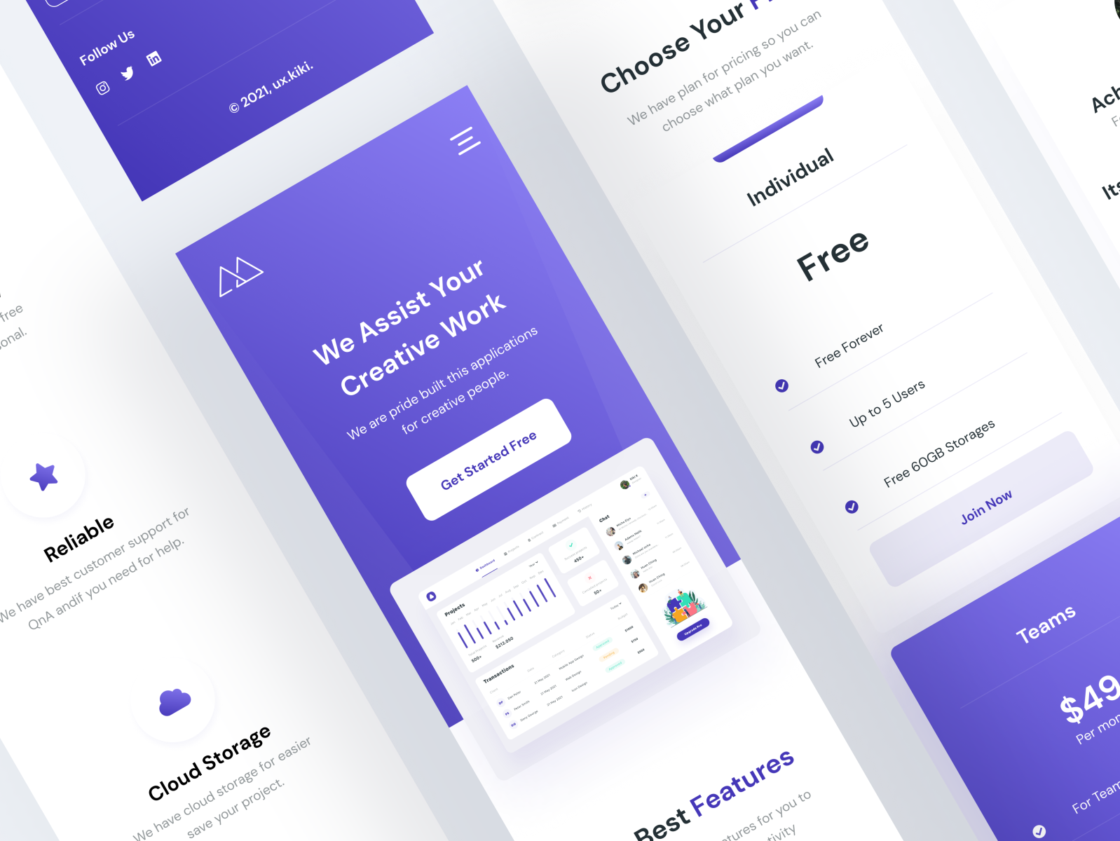 Responsive SaaS Landing Page Design by achmadkikikarisma on Dribbble