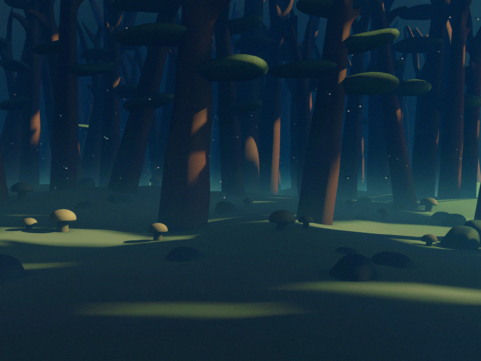 Forest scene by 张堉 on Dribbble