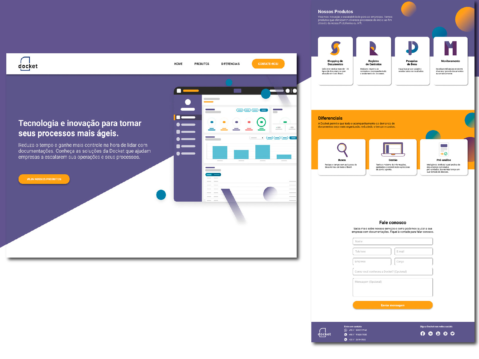Landing Page | Docket by Gustavo Pereira on Dribbble
