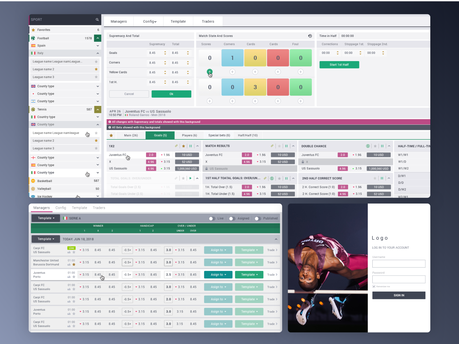 Dashboard for betting company by Narek Avetisyan | Naka on Dribbble