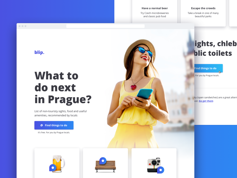 Blip Landing Page by Roman Pittner on Dribbble